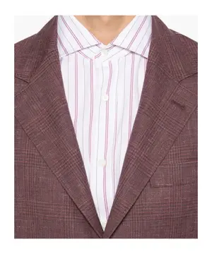 Brunello Cucinelli Prince Of Wales Blazer - Red