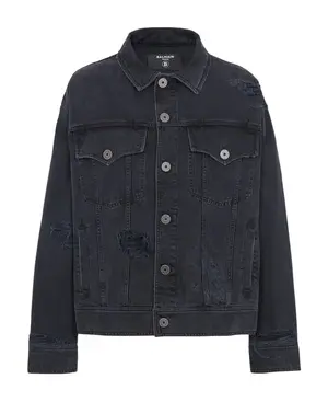 Balmain Distressed Denim Jacket