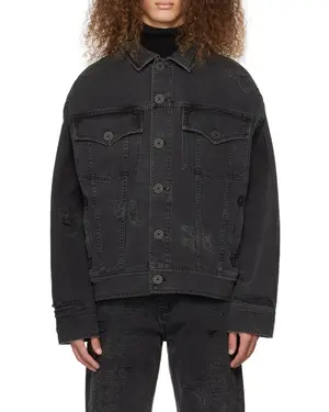 Balmain Distressed Denim Jacket