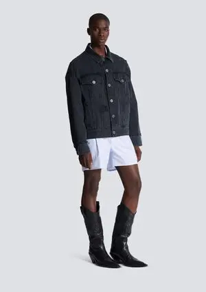Balmain Distressed Denim Jacket