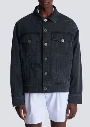 Balmain Distressed Denim Jacket