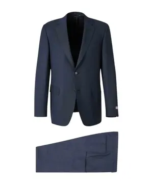 Canali Straight Two-button Wool Suits - Black