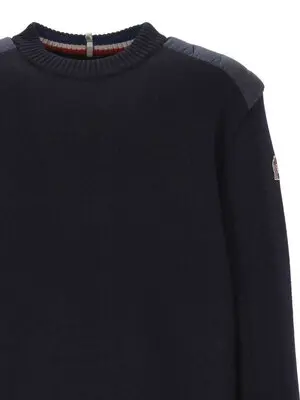 Moncler Logo Embroidered Down Jumper