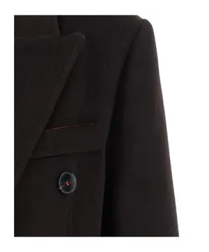 Victoria Beckham Double-breasted Button-up Coat - Brown