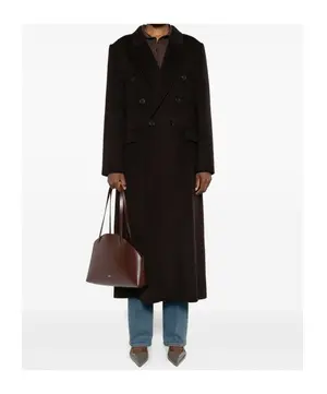 Victoria Beckham Double-breasted Button-up Coat - Brown