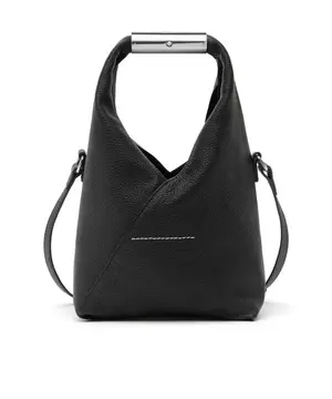 MAISON MARGIELA Japanese Tote Bag With Silver-tone Hardware - Black