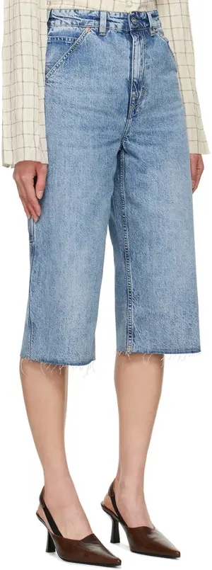 Our Legacy Wide-leg Cropped Jeans With Rough Hem