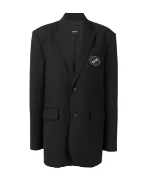 We11Done Logo-patch Long Sleeved Oversized Blazer