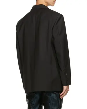 We11Done Logo-patch Long Sleeved Oversized Blazer