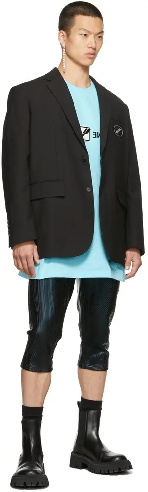 We11Done Logo-patch Long Sleeved Oversized Blazer
