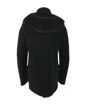 Emporio Armani Logo Duffle Coat - Black