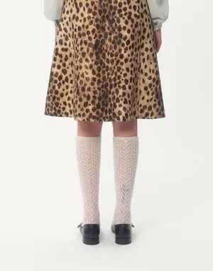 Valentino Garavani Knee High Socks With Vlogo Detail - Ivory