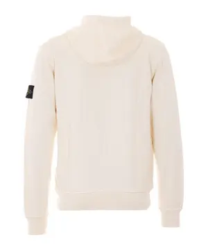 Stone Island Zip-up Drawstring Hoodie - Ivory