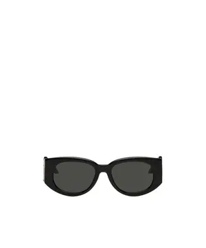 Casablanca Logo Oval Sunglasses - Black
