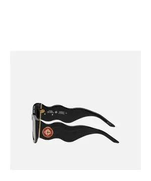 Casablanca Logo Oval Sunglasses - Black
