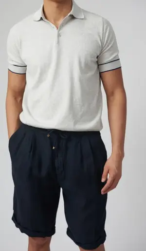 Brunello Cucinelli Drawstring Knee-length Shorts - Navy