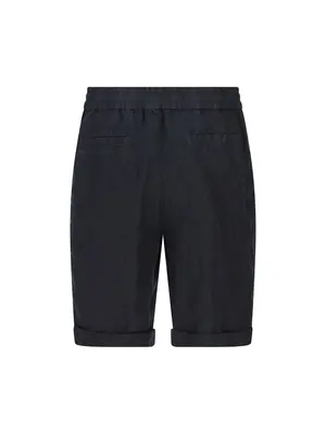 Brunello Cucinelli Drawstring Knee-length Shorts - Navy