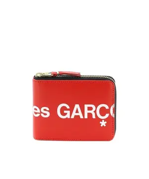 Comme Des Garçons Comme Des Garons Wallet Logo Printed Zip-around Bi-fold Wallet - Red