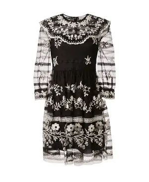 Red Valentino Embroidered Lace Dress