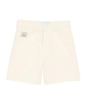 Ami Heritage Label Denim Shorts - White