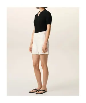 Ami Heritage Label Denim Shorts - White