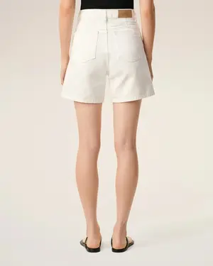 Ami Heritage Label Denim Shorts - White