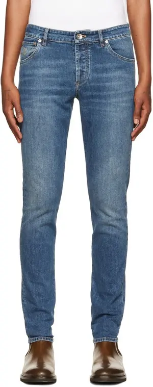 Brunello Cucinelli Faded Wash Skinny Jeans