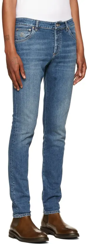 Brunello Cucinelli Faded Wash Skinny Jeans