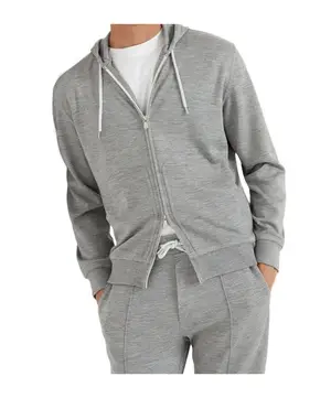Brunello Cucinelli Zip-up Hooded Sweater - Grey
