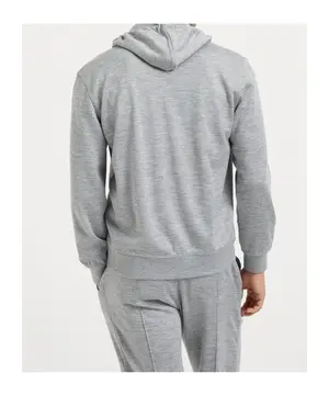 Brunello Cucinelli Zip-up Hooded Sweater - Grey
