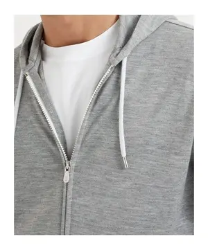 Brunello Cucinelli Zip-up Hooded Sweater - Grey