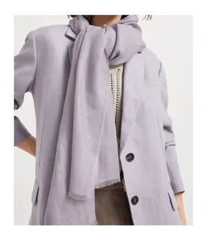 Brunello Cucinelli Translucent Fringe-edge Scarf