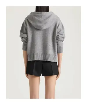 Givenchy Zipped Wool And Cashmere Hoodie - Light Grey