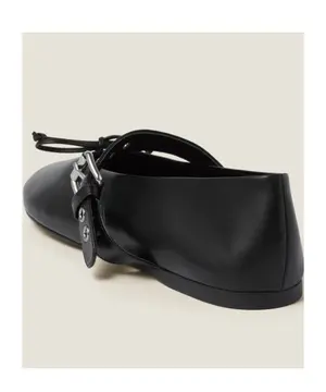 Miu Miu Buckled Ballerina Flats - Black