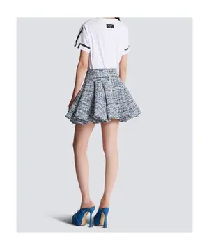 Balmain Button Detailed Tweed Skirt