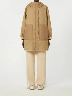 Max Mara Hooded Coat With Belt - Beige