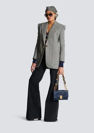 Balmain Plaid Single-breasted Blazer