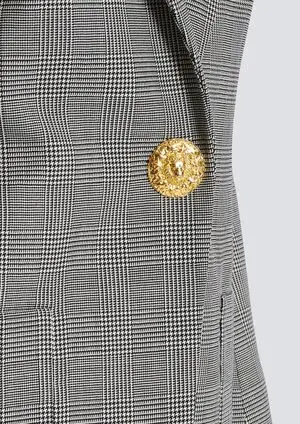 Balmain Plaid Single-breasted Blazer