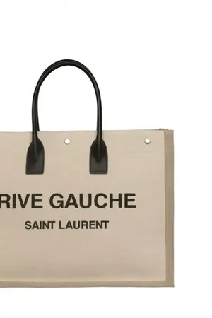 Saint Laurent Rive Gauche Large Tote Bag - Nude