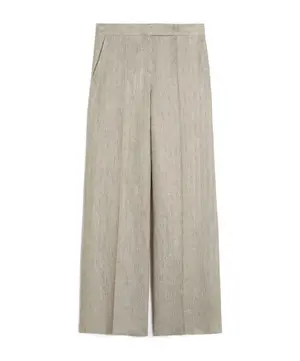Max Mara Chevron Wide Leg Trousers