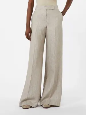 Max Mara Chevron Wide Leg Trousers