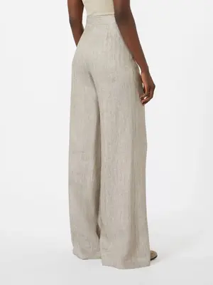 Max Mara Chevron Wide Leg Trousers