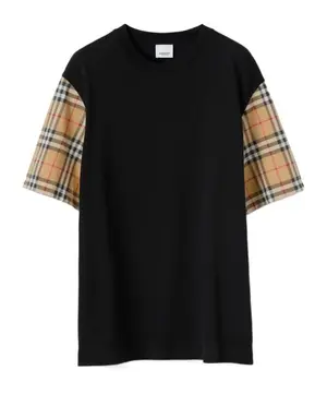 Burberry Vintage Check-sleeved Crewneck T-shirt