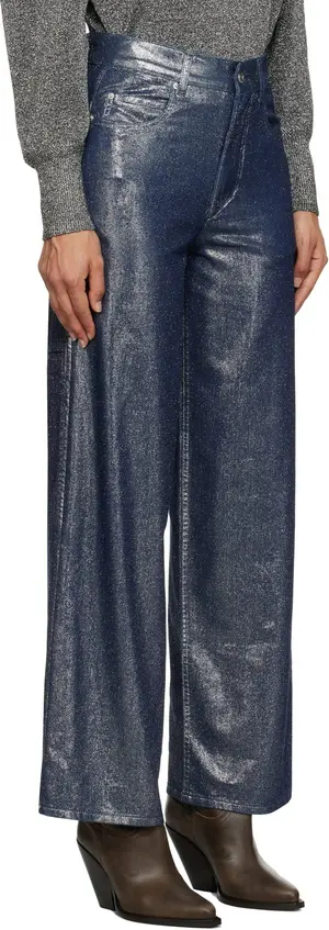 Isabel Marant Étoile Metallic Wide-leg Trousers