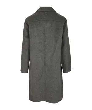 AMI Paris Logo Detailed Single Breasted Coat