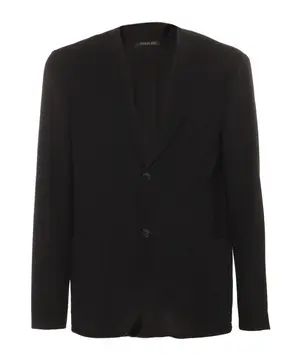Giorgio Armani Single-breasted Tailored Blazer - Black