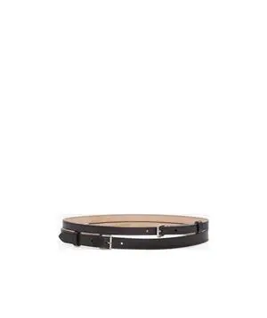 Alexander McQueen Thin Double Wrap Belt - Black