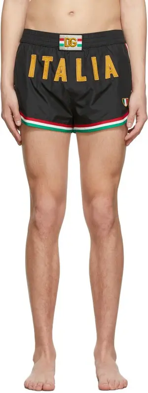 Dolce & Gabbana Italia Logo Swim Shorts