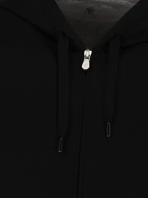 Brunello Cucinelli Zip-up Drawstring Hoodie - Black