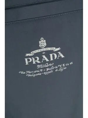 Prada Bermuda Shorts With Logo Detail - Pilot Blue